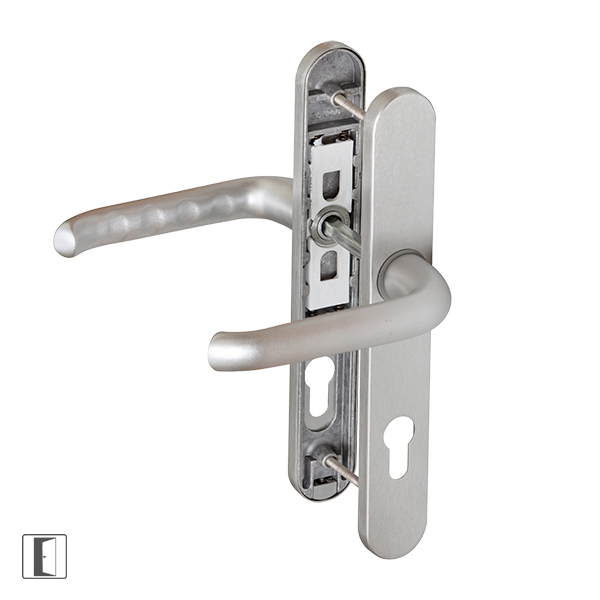 Diamond PVC Door Handle 36/200/85 Spring Anodized Coated + Breakable ...